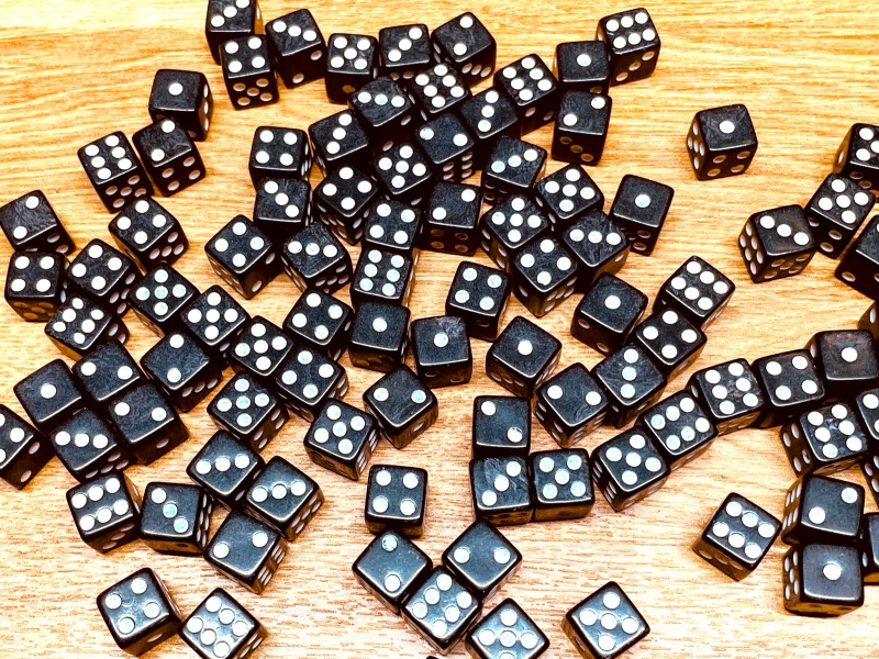 Scattered Dice Jigsaw Puzzle