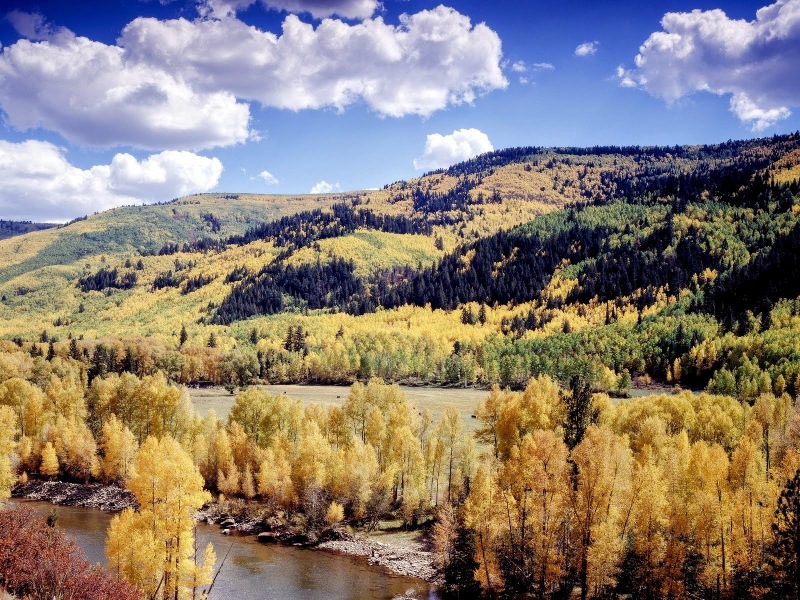 Scenic Autumn River Valley Jigsaw Puzzle