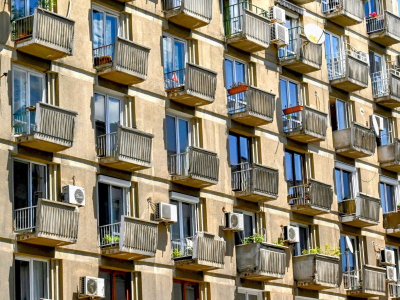 Building Facade with Balconies Jigsaw Puzzle
