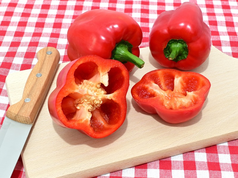 Bell Peppers on a Cutting Board Jigsaw Puzzle