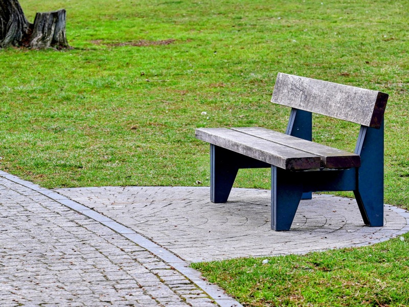 Lonely Park Bench Jigsaw Puzzle
