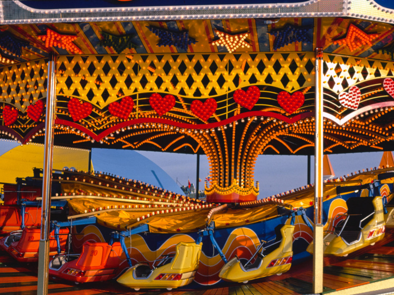 Colorful Amusement Ride Jigsaw Puzzle