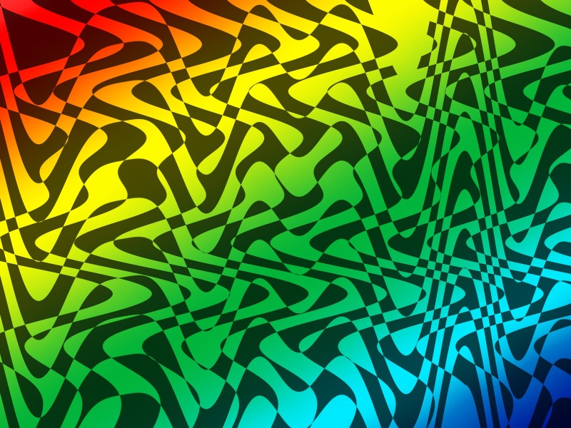 Sinuous Waves Of Color Jigsaw Puzzle